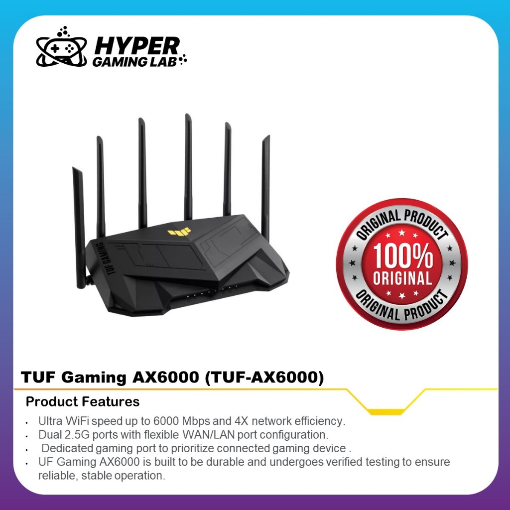 ASUS TUF-AX6000 Wi-Fi 6 TUF Gaming Router AX6000 AiMesh Extendable ...
