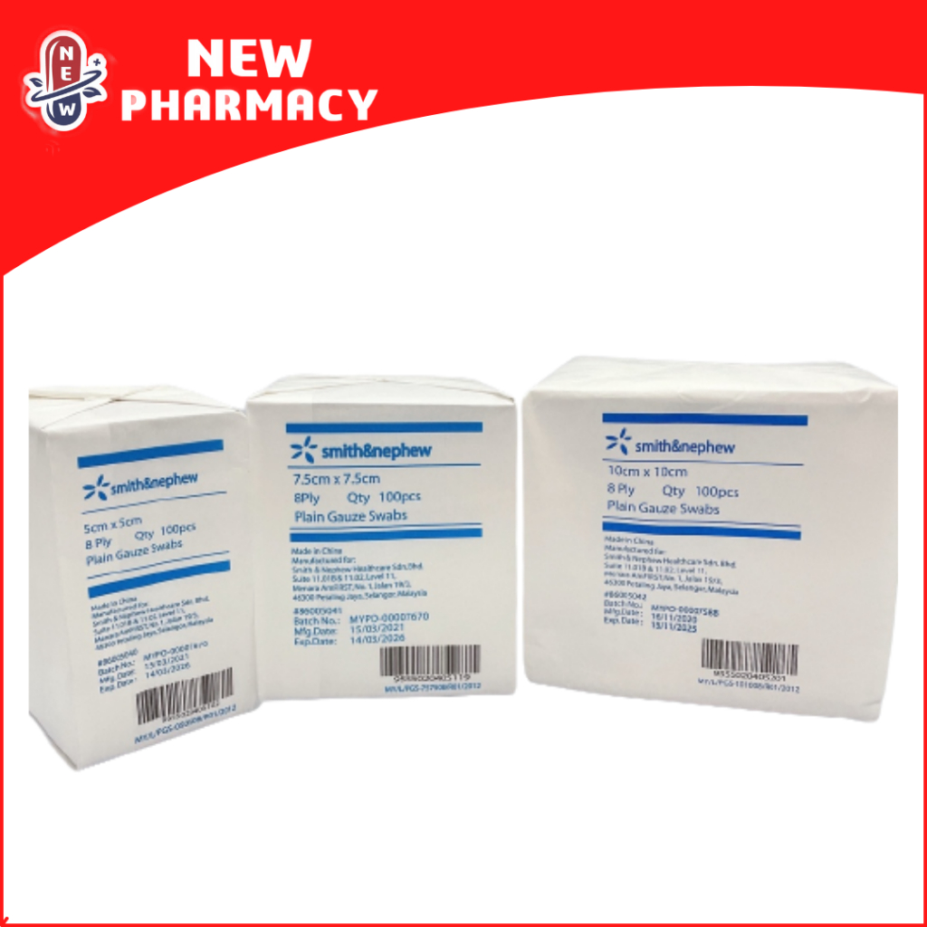 Smith & Nephew 8 Ply Plain Gauze Swabs 100's | Shopee Malaysia