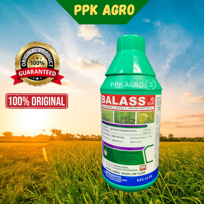 1L BALASS Kenso (Sama dgn Roundup Ecomax Ken up) Glyphosate 41% Rumput ...
