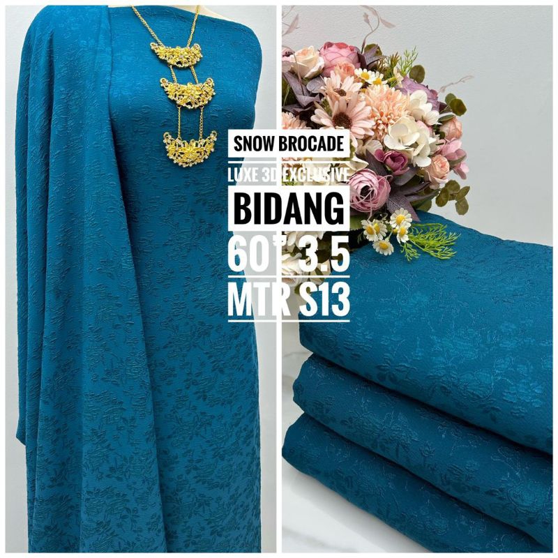 Kain pasang Snow Brocade Luxe 3D Exclusive/Kain Pasang Brocade 3D ...