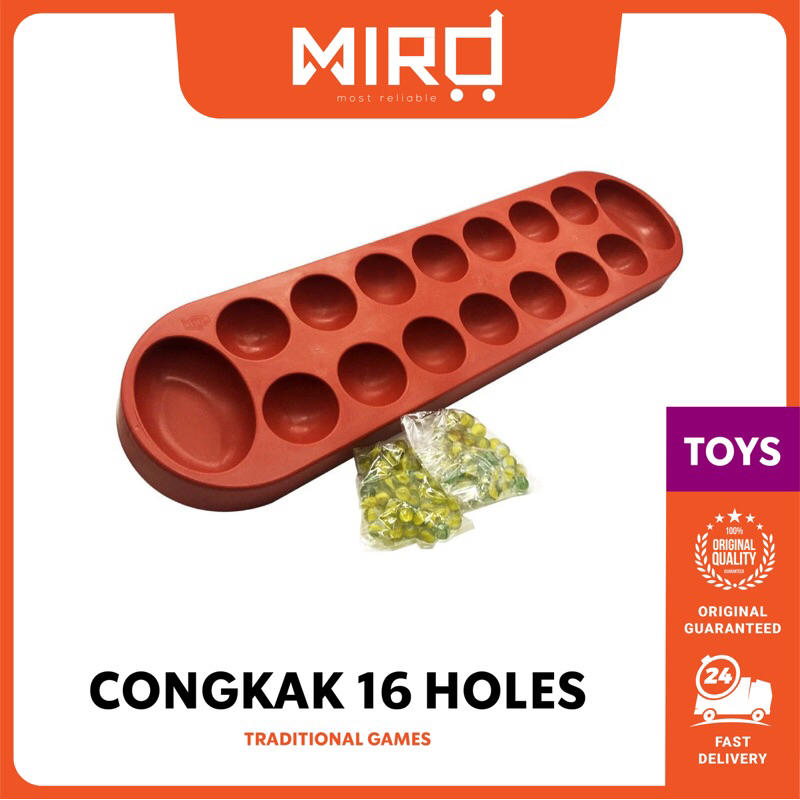 Congkak Traditional Malaysian Game 16 Holes / Congkak Permainan ...