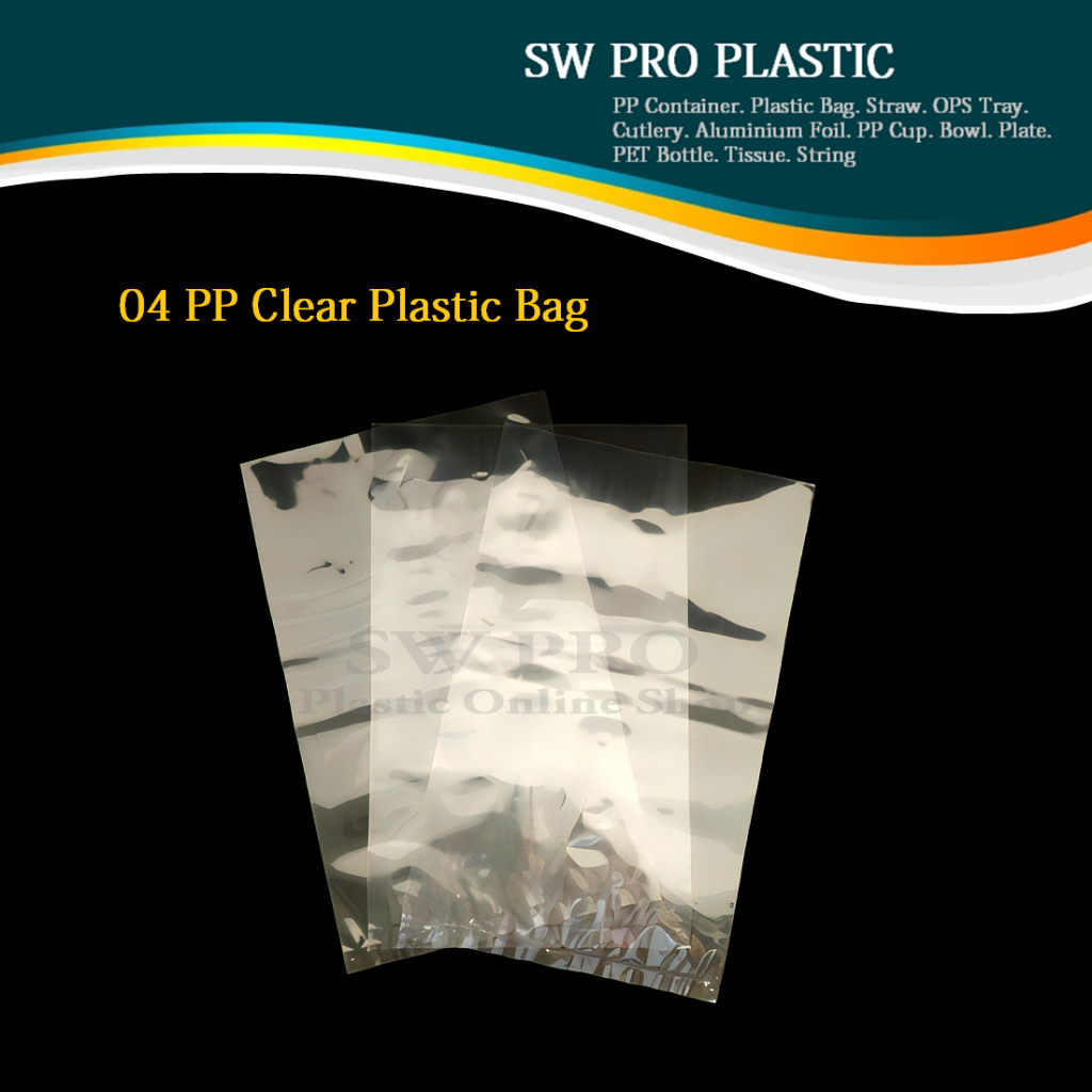 04 PP Clear Plastic Bag / Plastic Bungkus Jernih (400gm± / 800gm± ...