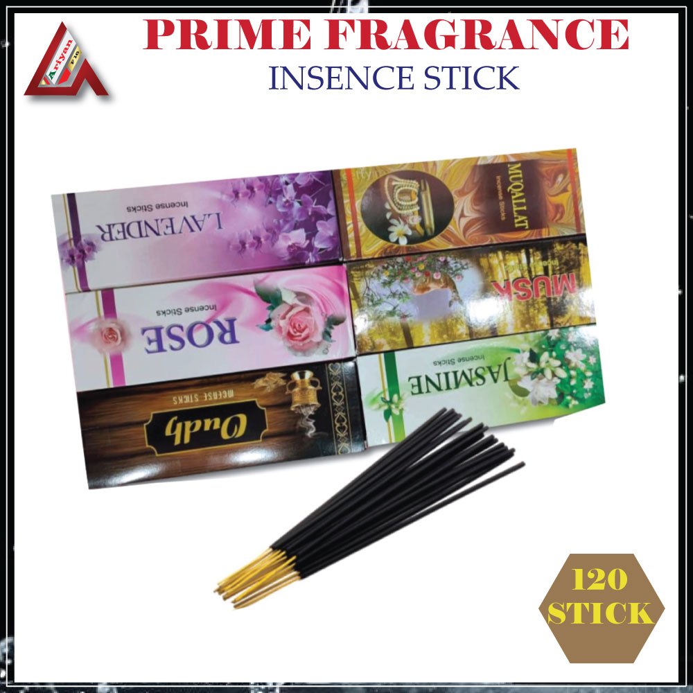 PRIME FRAGRANCESS INCENSE STICKS 50G (1BOX =108 STICK)(1PEAK=18 STICK) PURE FRAGRANCES AGARBATI ...
