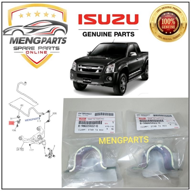 ORIGINAL ISUZU D MAX 2005Y 2018Y FRONT STABILIZER BUSH BRACKET * PRICE ...