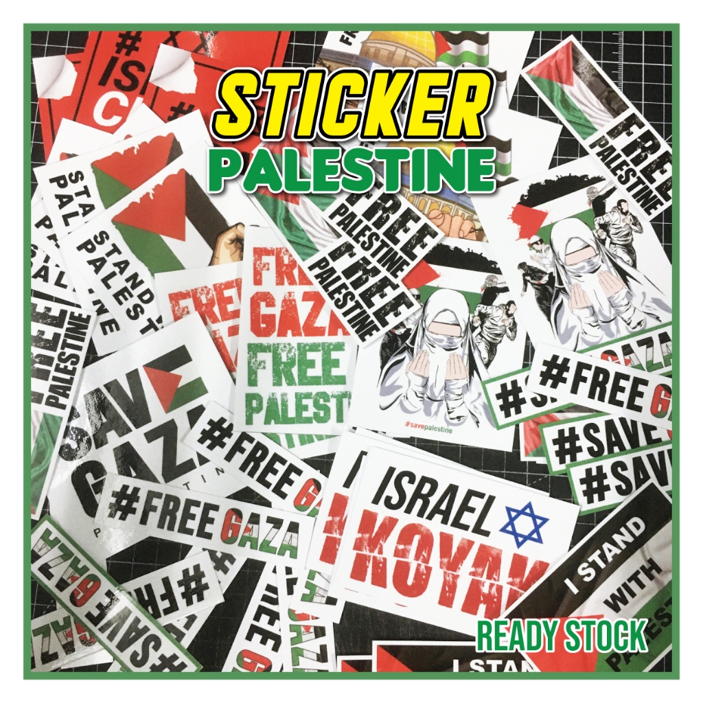 STICKER PALESTINE PVC KALIS AIR | Sticker Motor & Kereta, Helmet ...