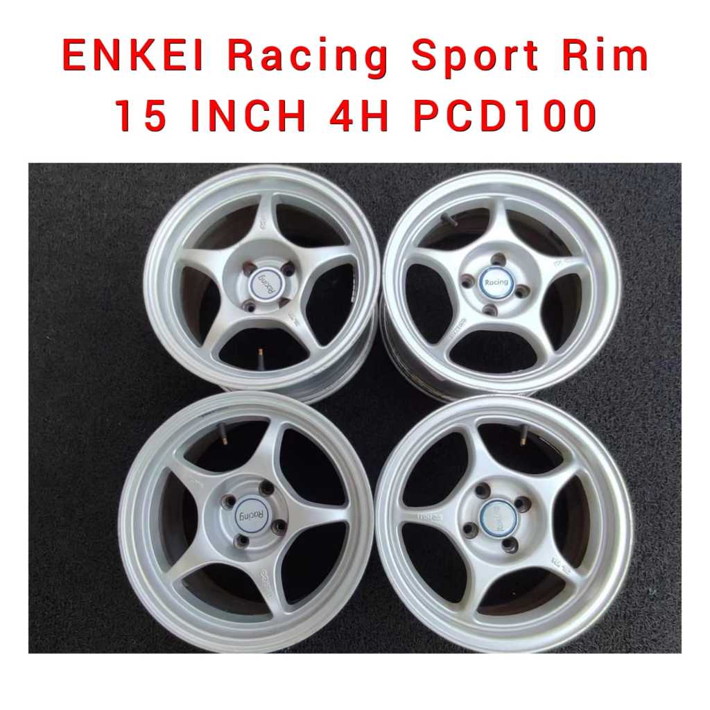 ENKEI Racing Sport Rim 15 INCH 4H PCD100 8JJ Offset+20 / 7JJ Offset +35 ...