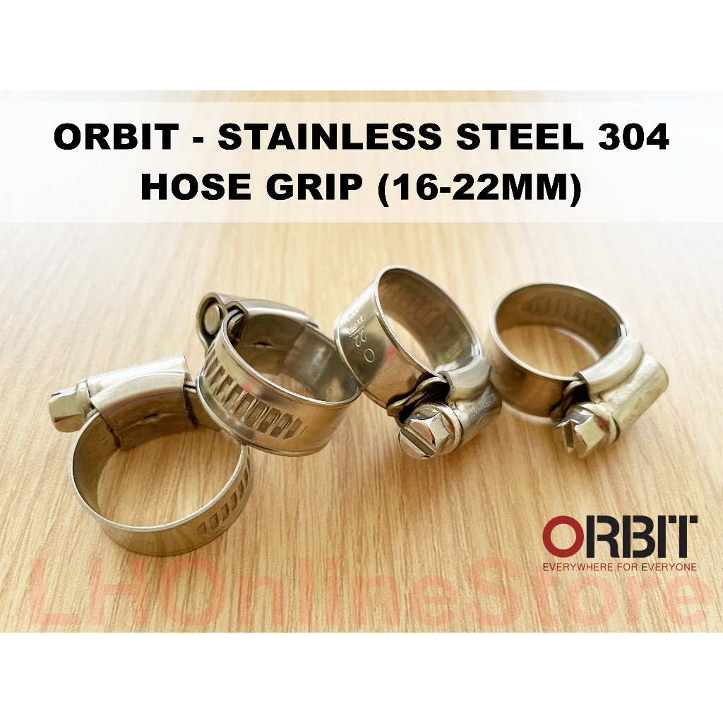 Orbit Brand-Stainless Steel 304 Hose Grip/ Grip Pipe Getah (Good ...