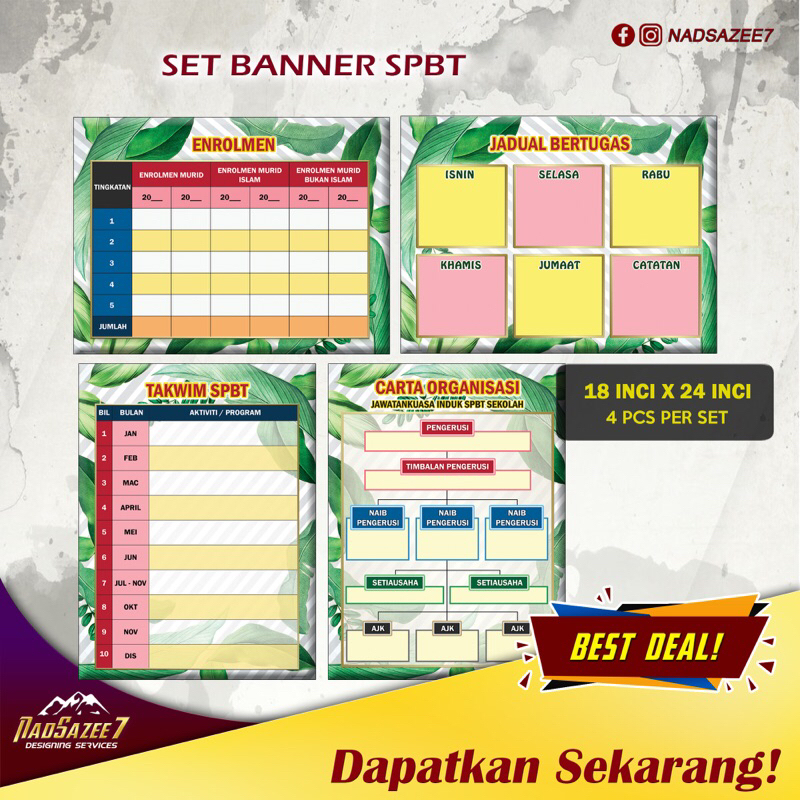 Banner SPBT - SET KECERIAAN BILIK BOSS BC020 (Tingkatan 1-5) | Shopee ...