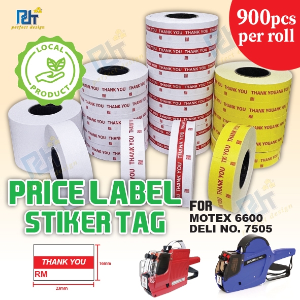 Price sticker Label For MX-6600 & DELI No. 7505* 10'Rolls (900pcs ...