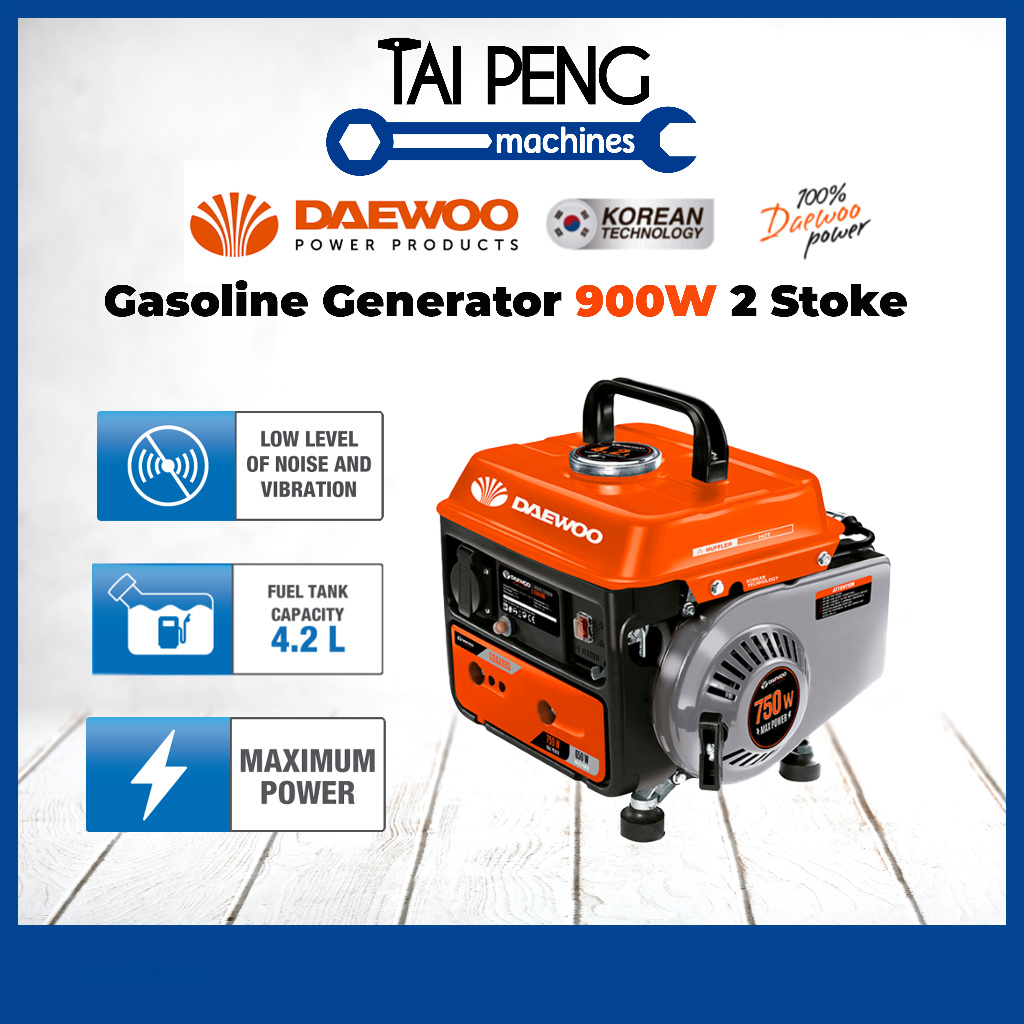Daewoo 900W/63cc Gasoline Generator 900W/63cc Gasoline Generator | 2 ...