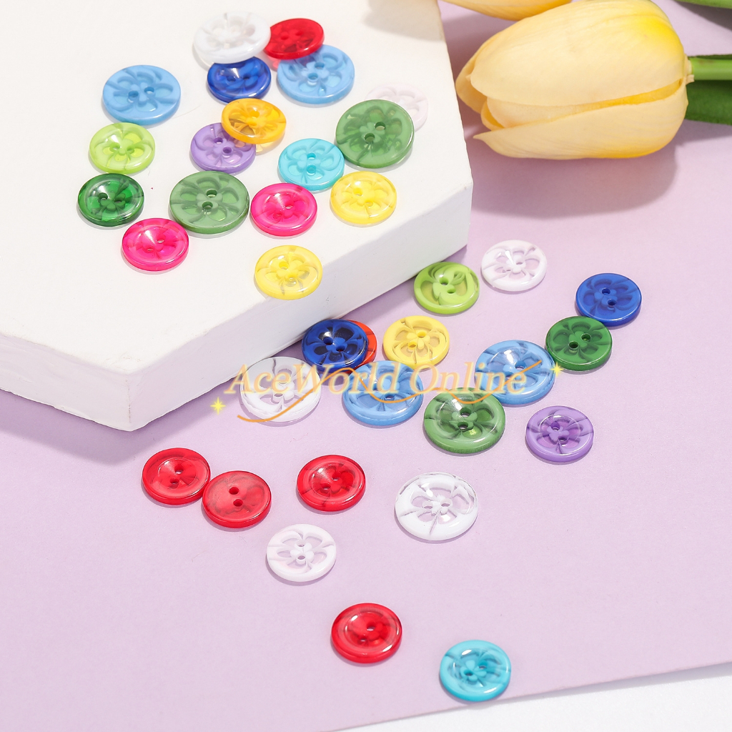 Plastic Buttons | 20Pcs | Butang Plastik | Mix Color | DIY Arts & Craft ...