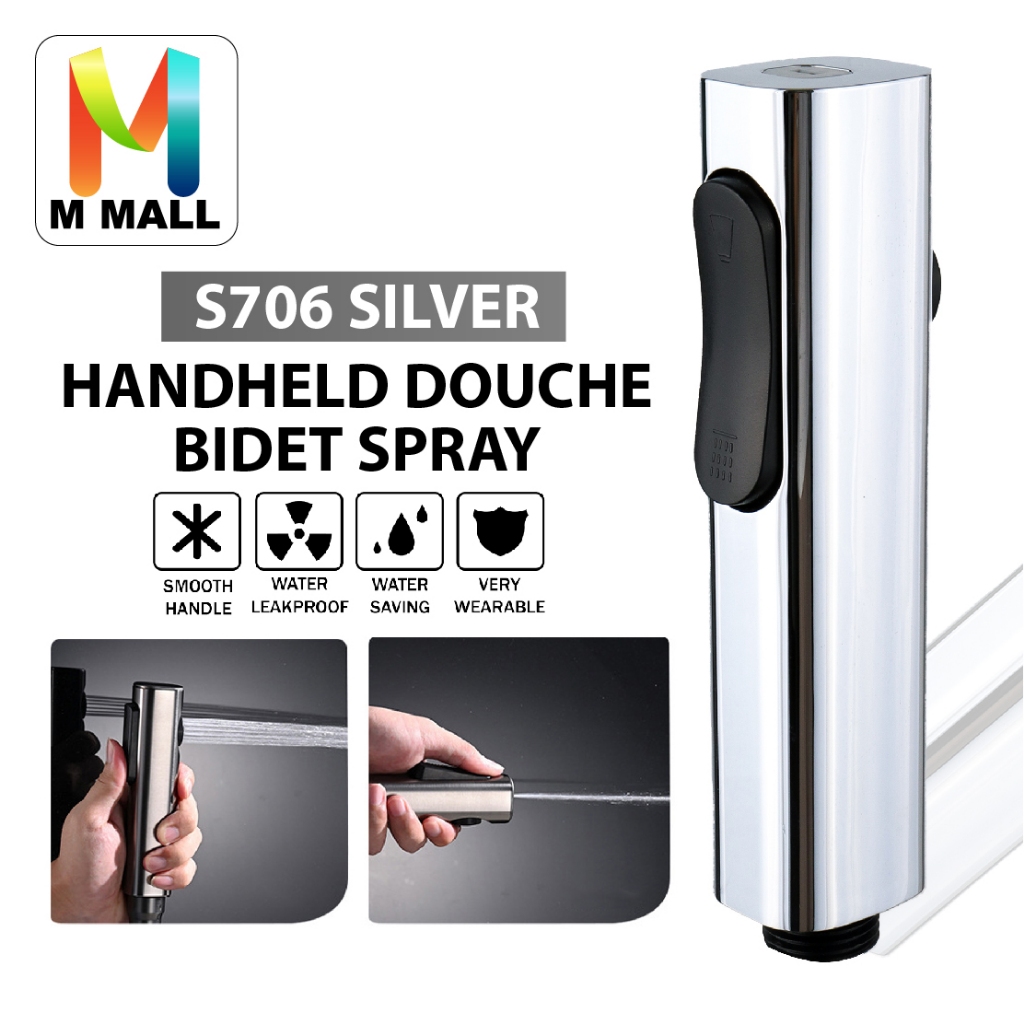 ABS HAND BIDET Douche Adjustable SPRAY GUN Toilet Bathroom P1012 Black ...