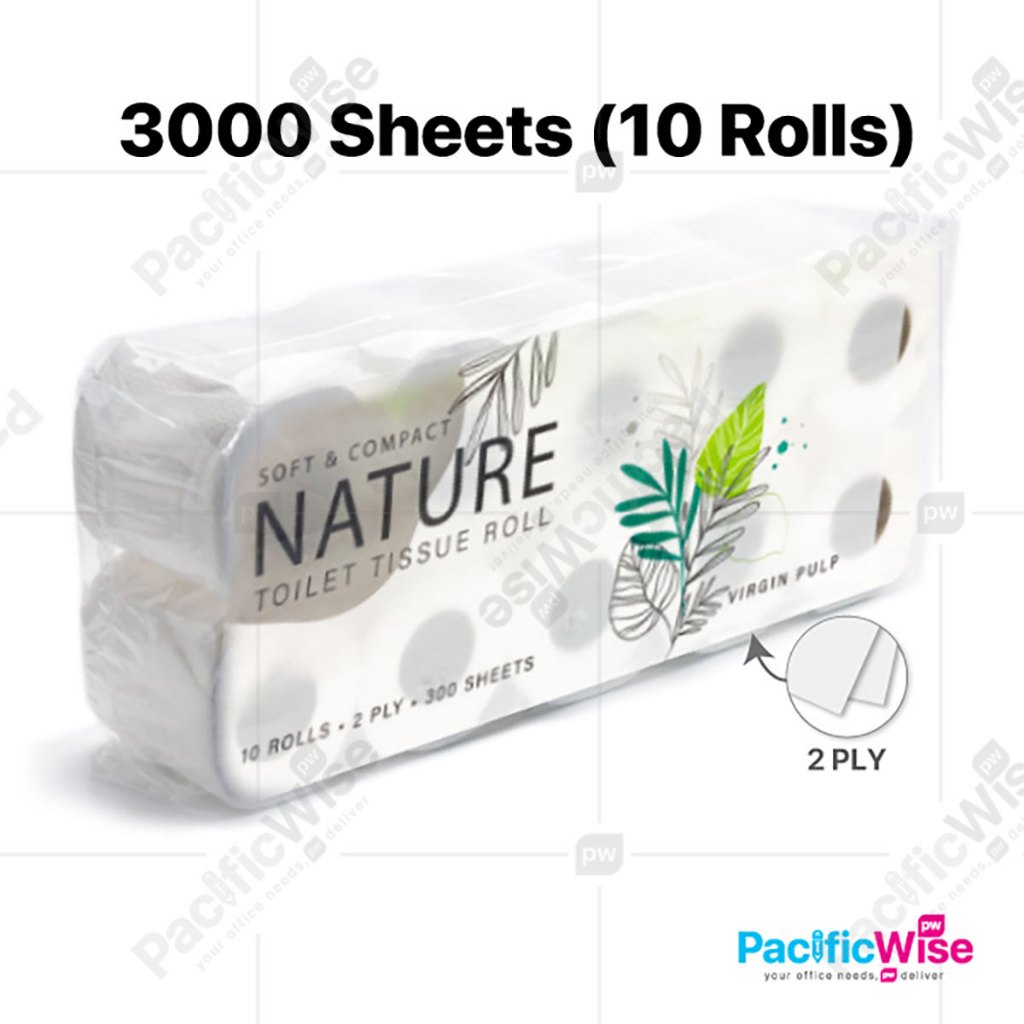 Toilet Roll/Nature/Gulung Tisu Tandas/2 Ply Tissue Paper/Virgin Pulp ...