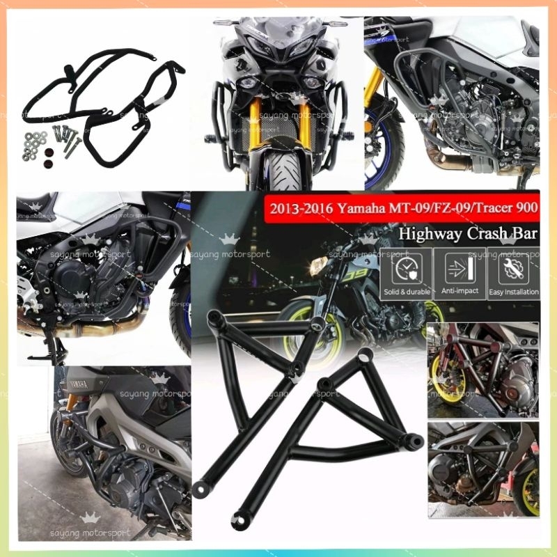 YMH MT09 2016-2019 MT09 TRACER GT 900 CRASH BAR ENGINE GUARD SLIDER ...