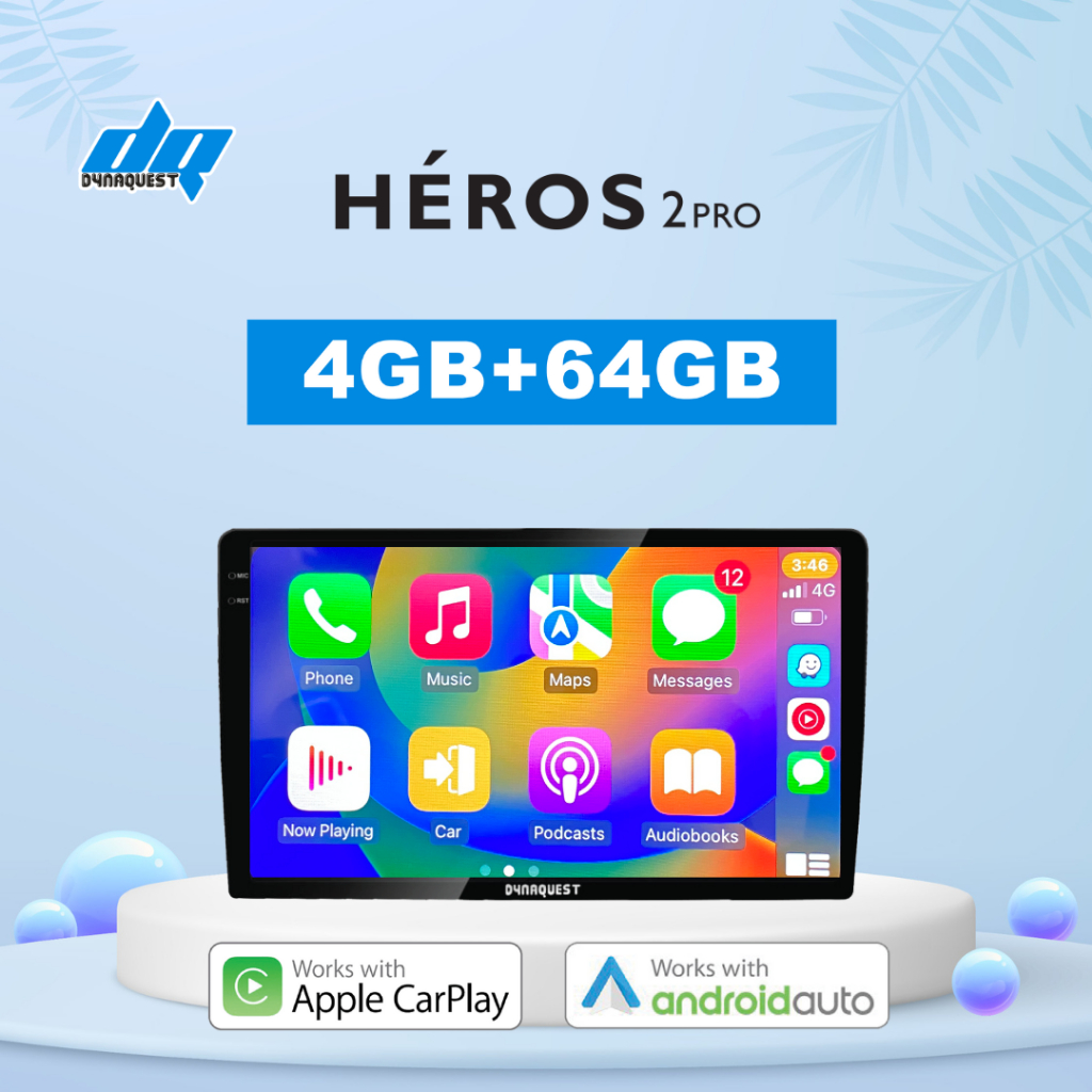 Dynaquest Héros 2 Pro (4+64) Car Multimedia Player Android Auto and ...