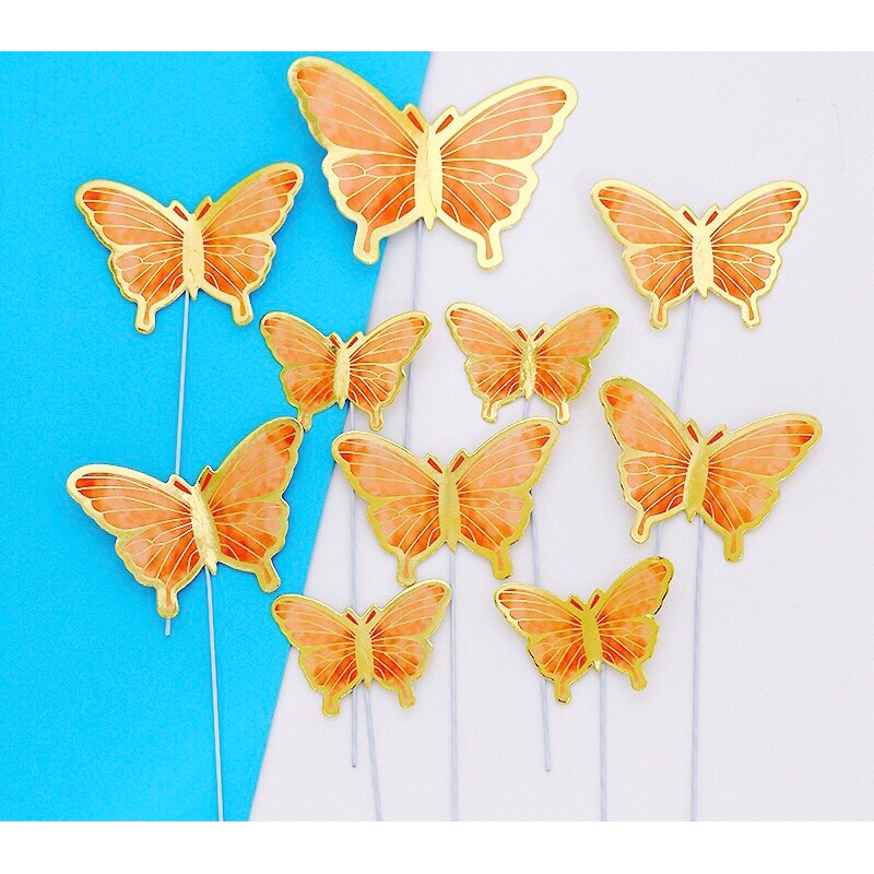 Butterfly Cake Deco Set(Orange) | Shopee Malaysia