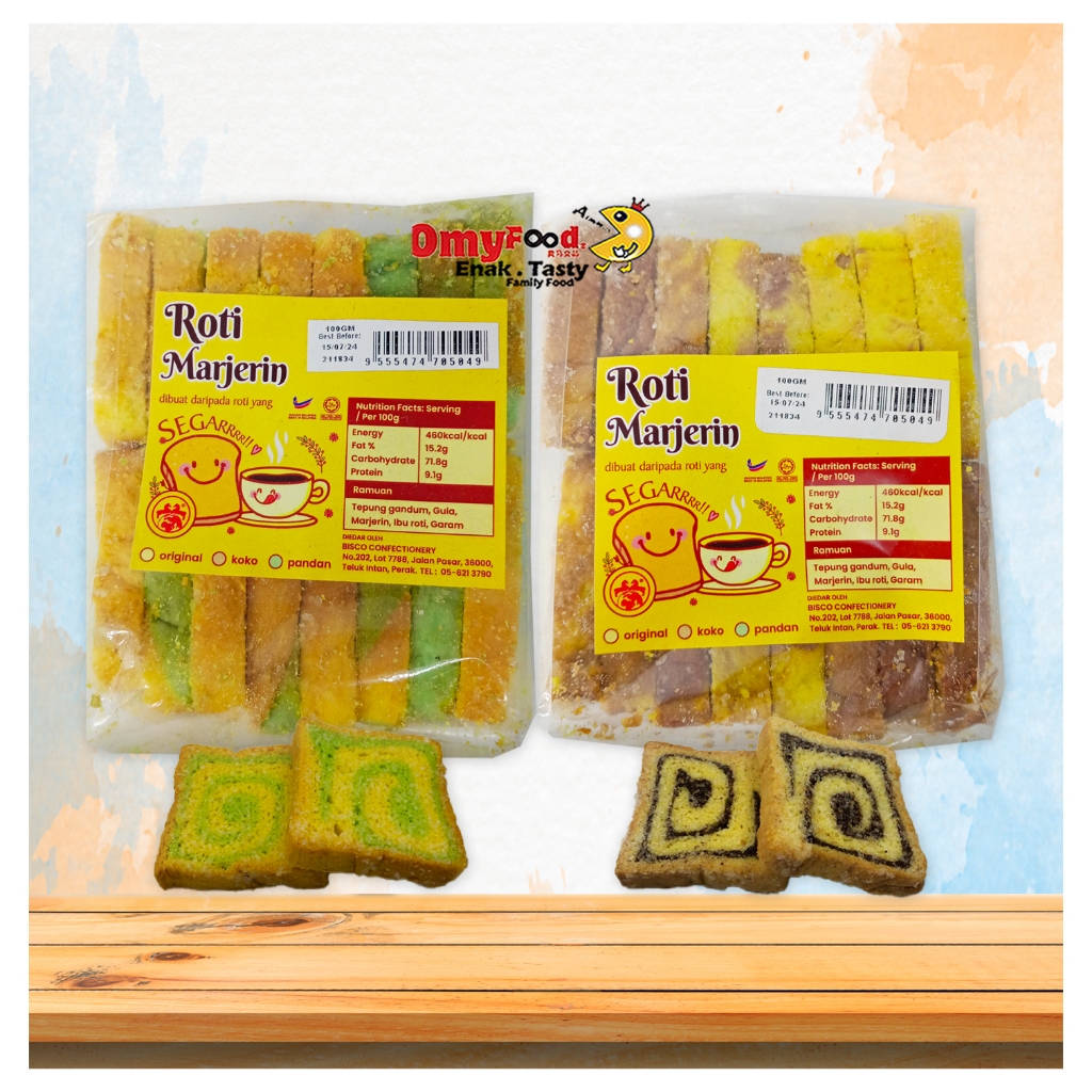 100g Roti Marjerin [Pandan / Koko][OmyFood] | Shopee Malaysia