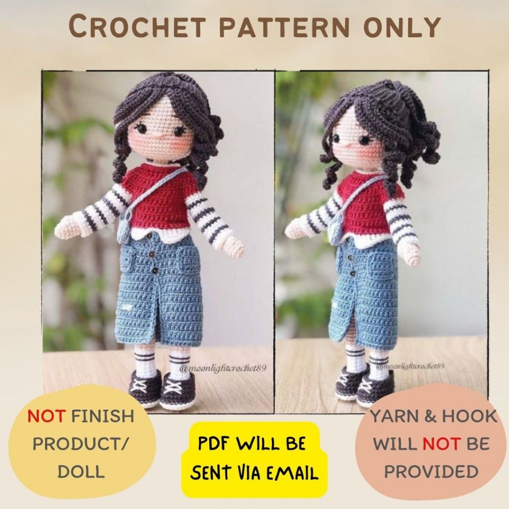 [C198] Ruby Doll Amigurumi Crochet Pattern (PDF ONLY) | Shopee Malaysia