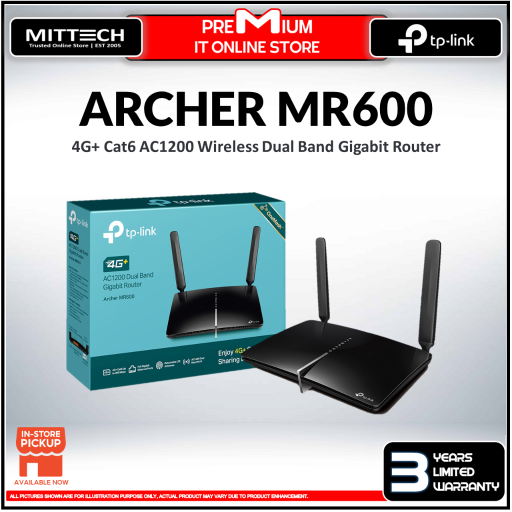 Tp-link Sim Router ARCHER MR600 4G+ Cat6 AC1200 Wireless Dual Band ...