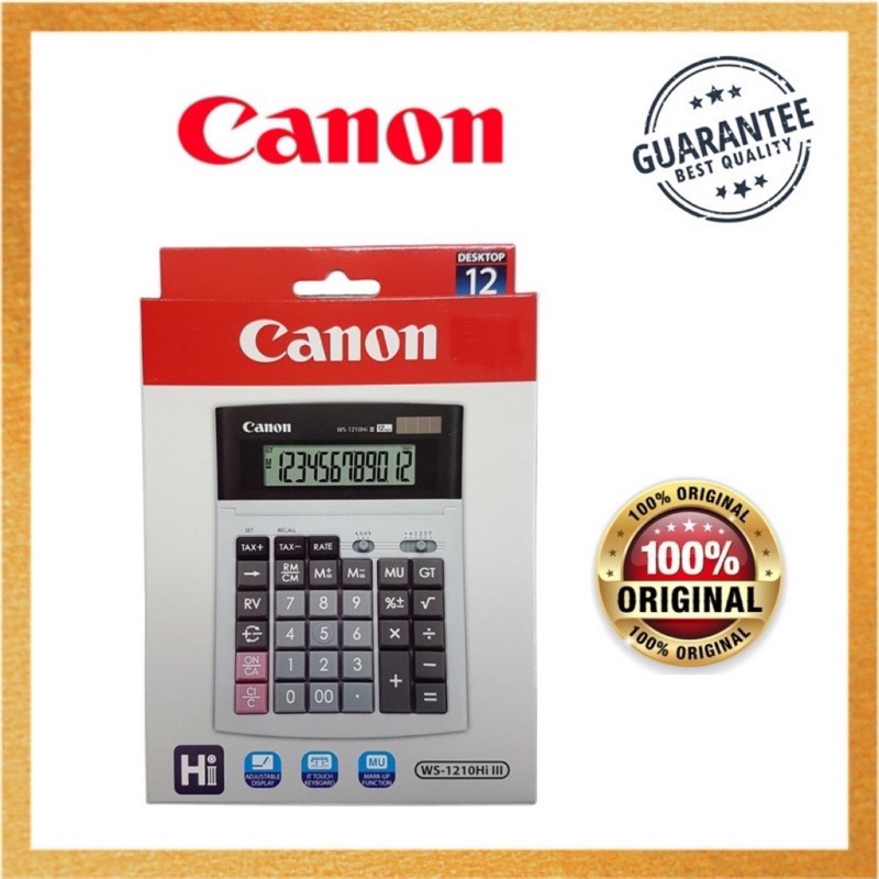 (Original)Canon Desktop Calculator WS-1210Hi iii 12Digits It Touch ...