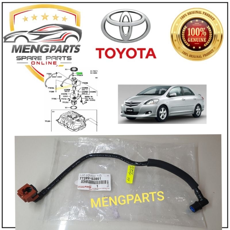 ORIGINAL TOYOTA VIOS NCP93 ALL SPEC FUEL PUMP MAIN PIPE 77209-52091 | Shopee Malaysia