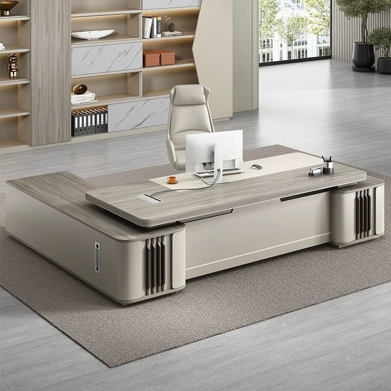 Boss desk simple modern light luxury high-end manager president desk ...