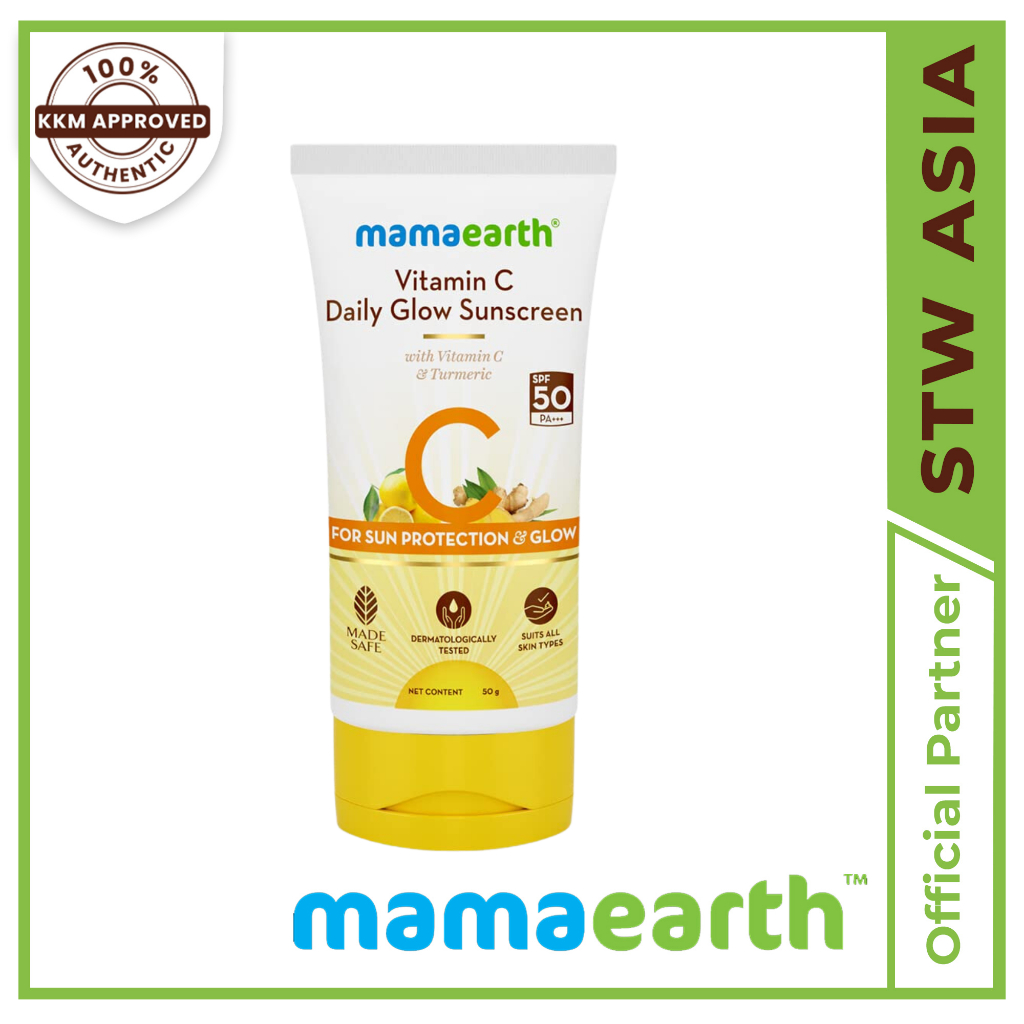 Mamaearth Vitamin C Daily Glow Sunscreen with Turmeric & SPF 50 - 50 g ...
