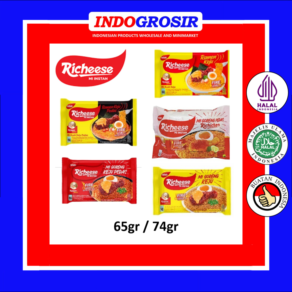 [READY STOCK] Richeese Richicken Mie Instant Goreng Pedas 74g, Mie ...