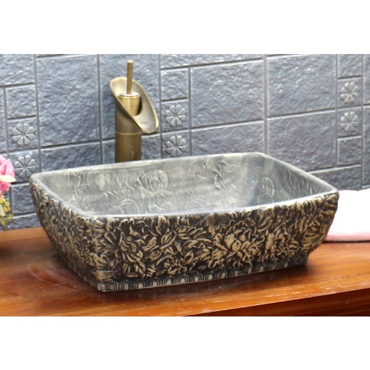 HAND MADE CERAMIC BASIN DEISGNER ART BASIN ABOVE COUNTER TOP ART SINK ...