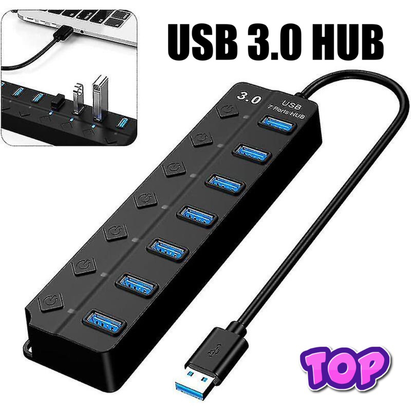 4/7 Ports Docking Station USB Splitter Power Interface USB Extension ...
