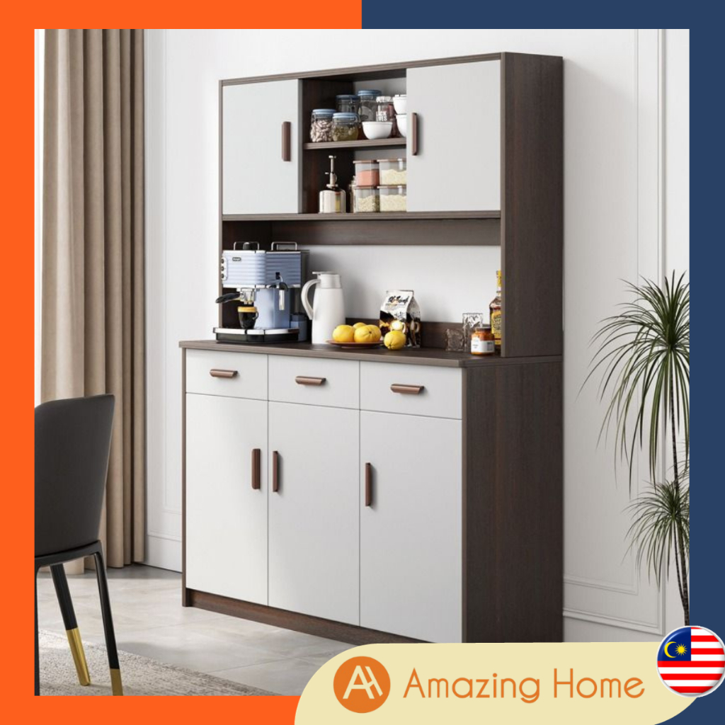 AmazingHome Modern Kitchen Cabinet Cupboard Storage Kitchen Shelf Rack ...