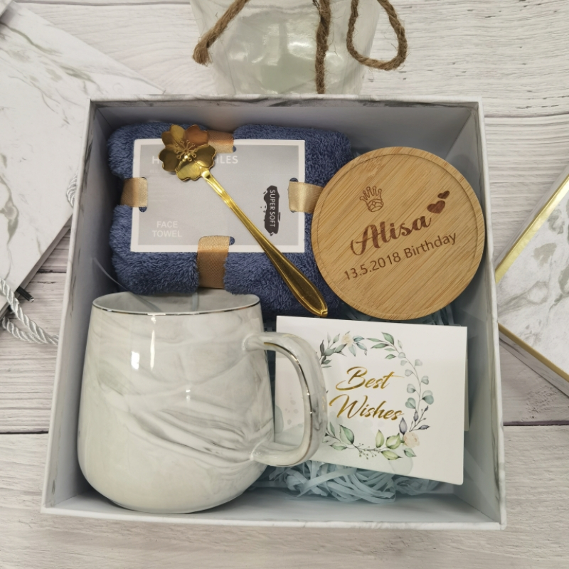 Personalised customized mug with wood coaster Custom Nama Special Gift ...