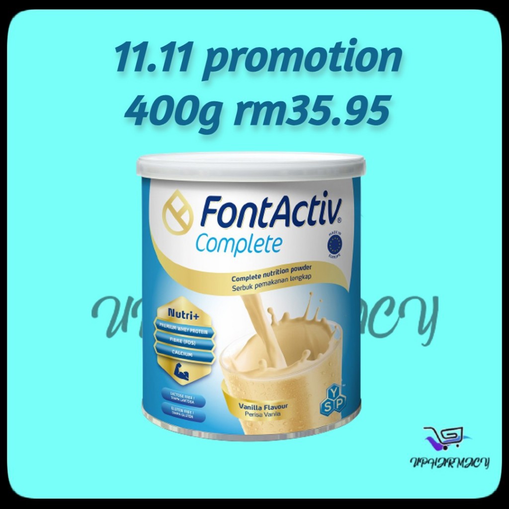 FontActiv Complete Vanilla Flavour 800g & 400g | Shopee Malaysia