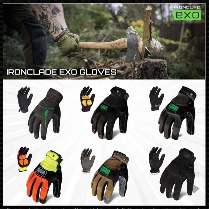IRONCLAD PERFORMANCE WEAR EXO™ PRO WATER RESISTANT WORKING GLOVES ...