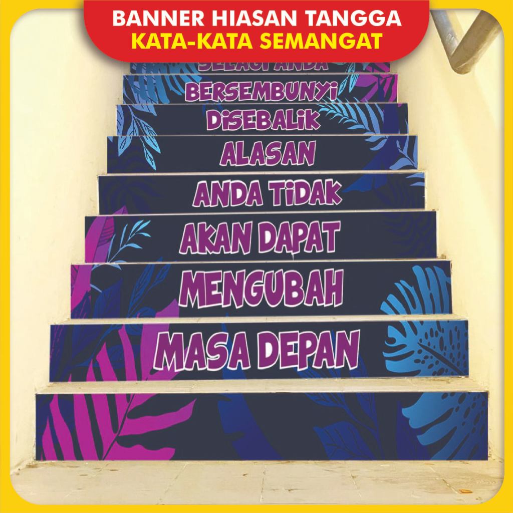 Banner Hiasan Tangga (Kata-kata Semangat) Sekolah Ceria / CP45 | Shopee ...