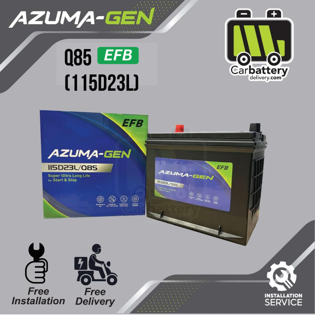 [Installation Provided] AZUMA-GEN Q85 115D23L EFB Start Stop Car Battery Bateri Kereta Mazda 2 3 ...