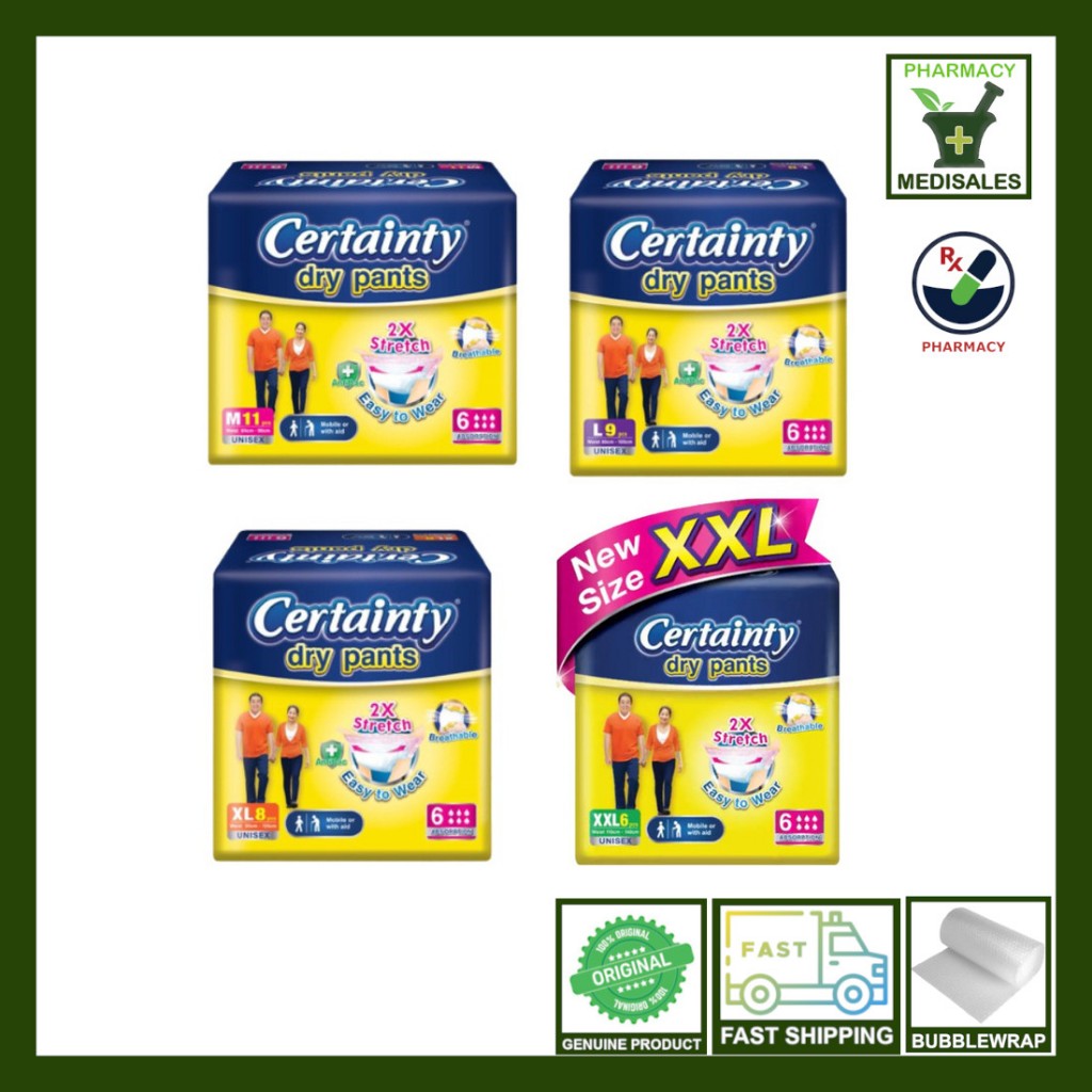 CERTAINTY DRYPANTS ADULT DIAPERS (M11| L9 | XL8) | Shopee Malaysia