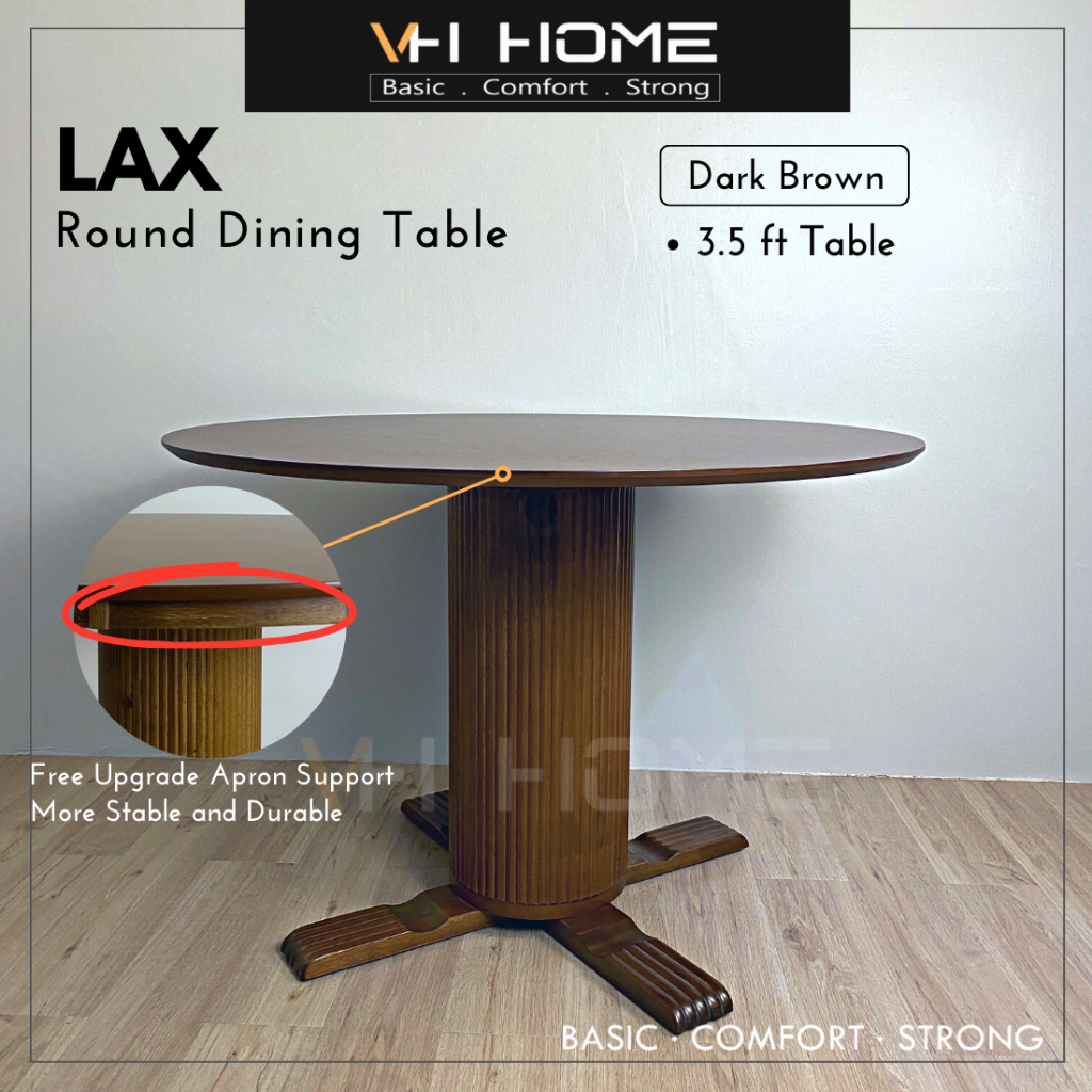 LAX Round Dining Table 2.5FT/3FT/3.5FT/4FT Special Modern Design Meja Makan Bulat | Shopee Malaysia