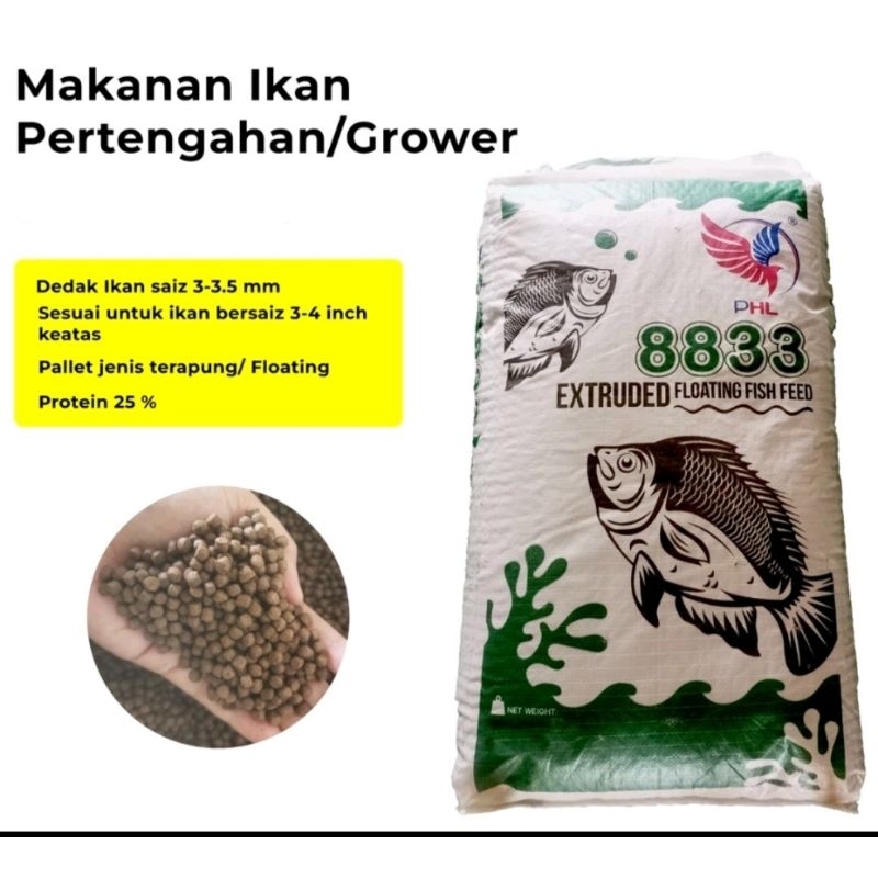 8833 (20KG) Extundar Started Fish Feed/Makanan ikan 18% Protien ...