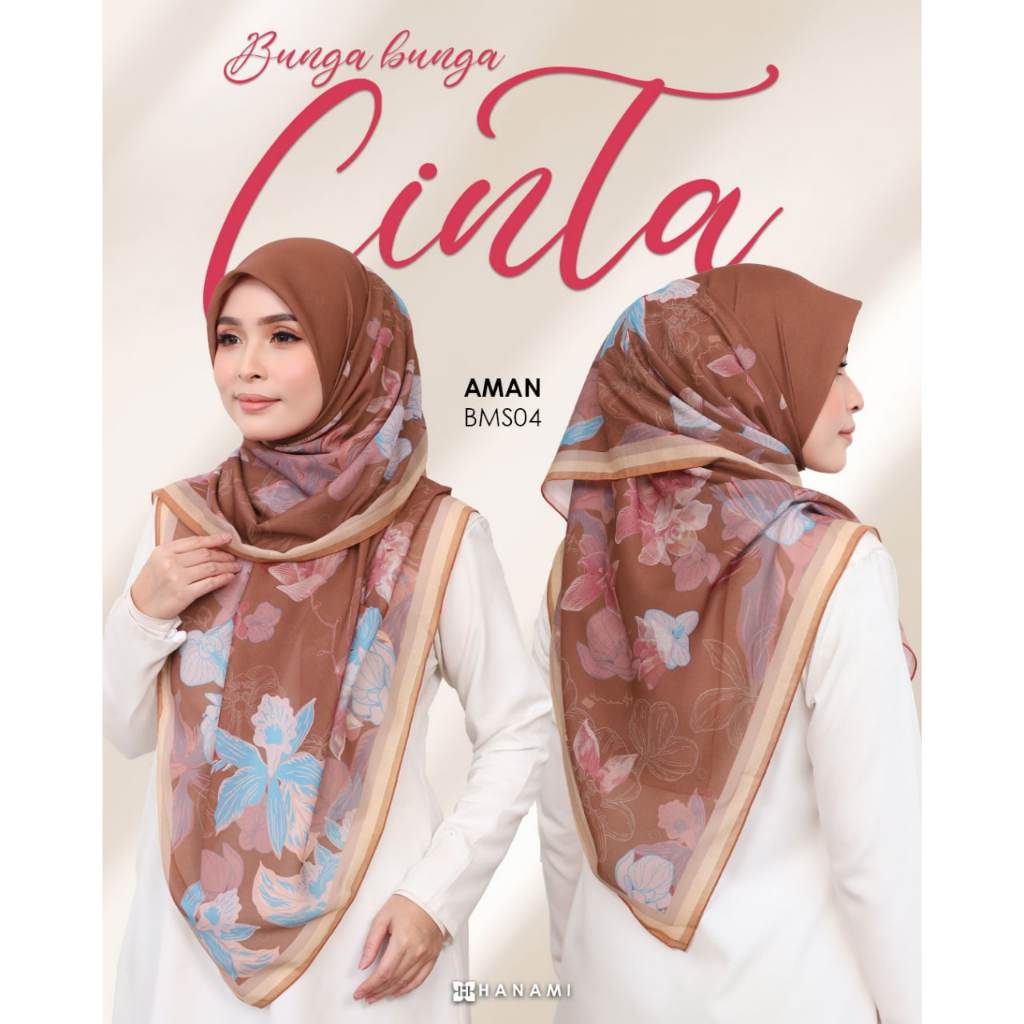 (Bawal Square] Tudung Bawal Essentia SriManis & Bunga Cinta Bidang 50 ...