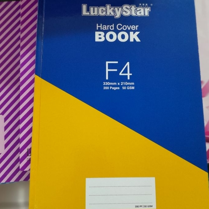 Foolscap F4 Book 120 200 300 400 500 pages / Buku Log Panjang /120ms ...