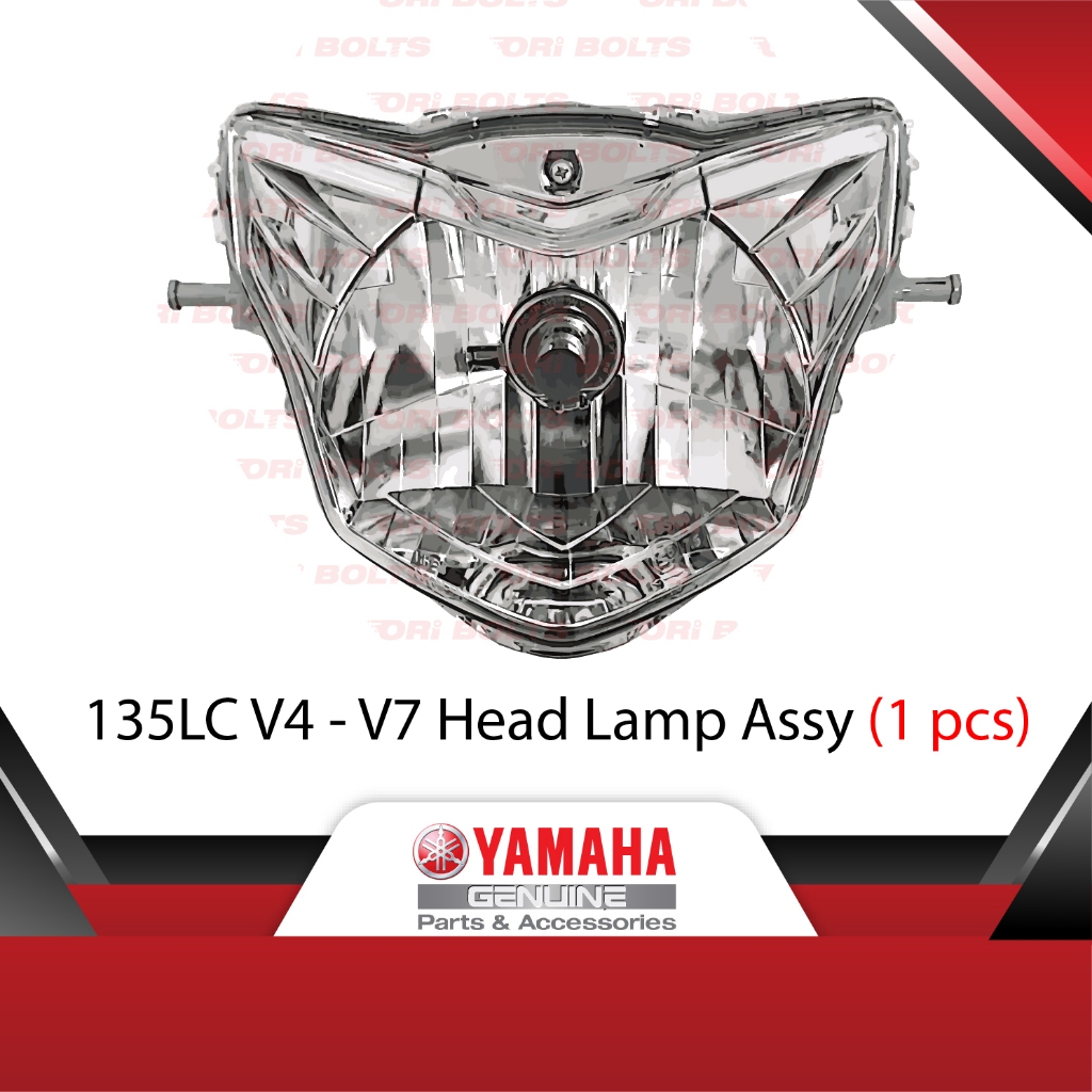 55D-H4310-00 Yamaha Original 135LC V4 V5 V6 V7 Head Light Assy Lampu Depan siap mentol socket ...
