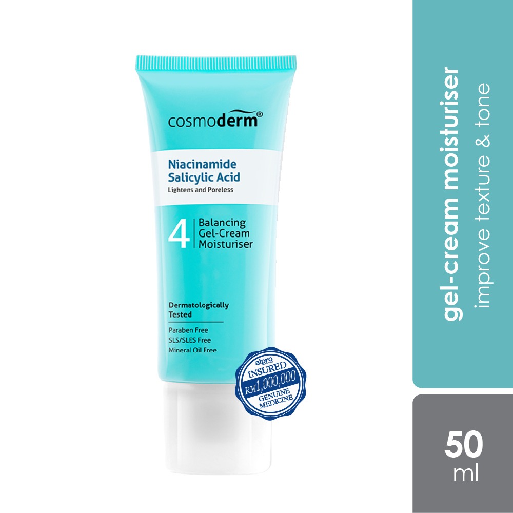 Cosmoderm Niacinamide Salicylic Acid Balancing Gel-Cream Moisturiser ...