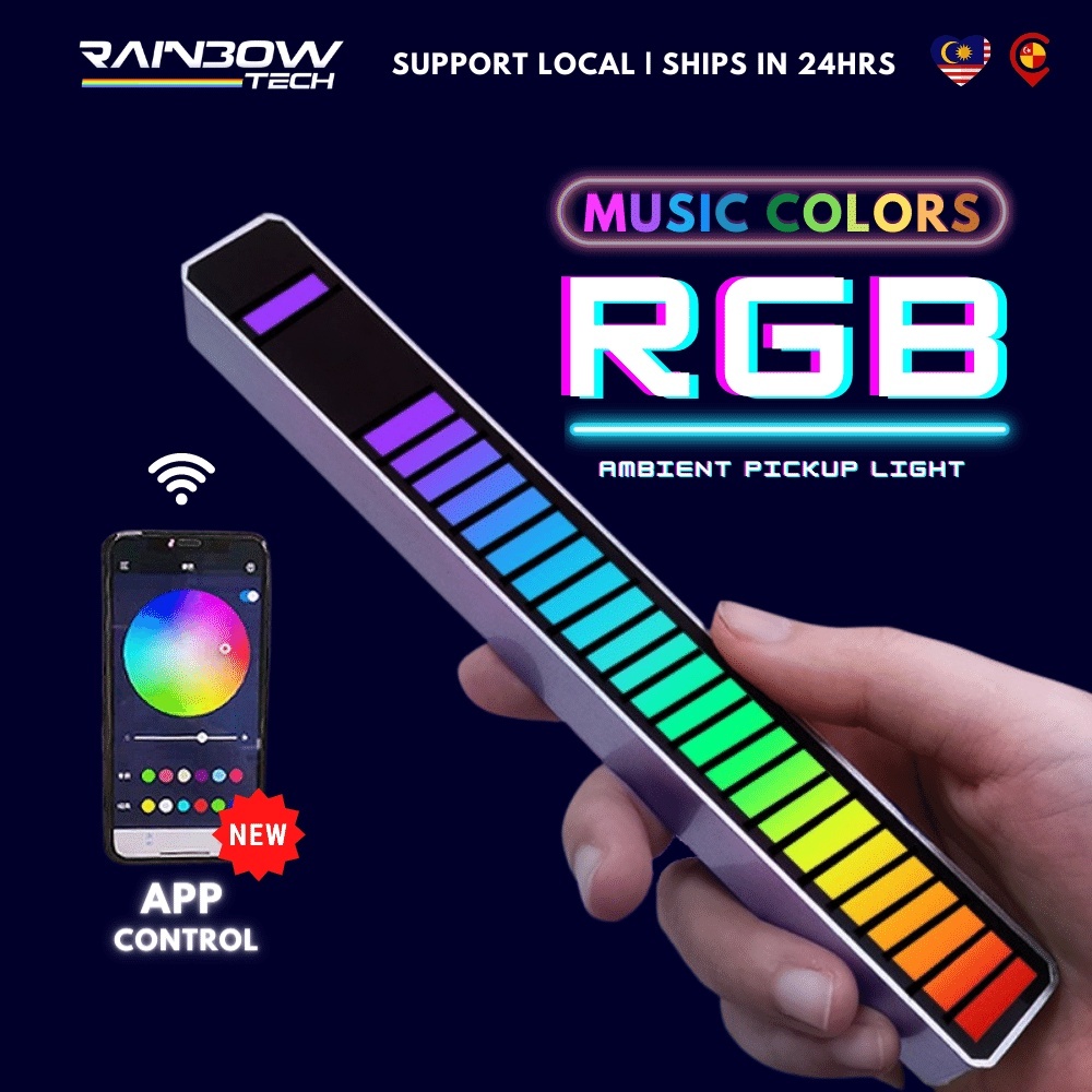 RBTECH RGB Lampu Musik LED Music Rhythm Light Bar Pickup Sound Control ...