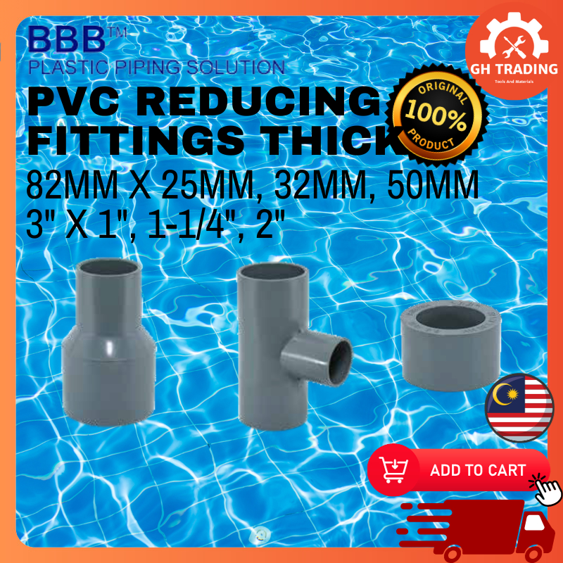 PVC Fitting 82mm 3" Thick Reducing Socket Reducing Tee Reducing Bush R ...