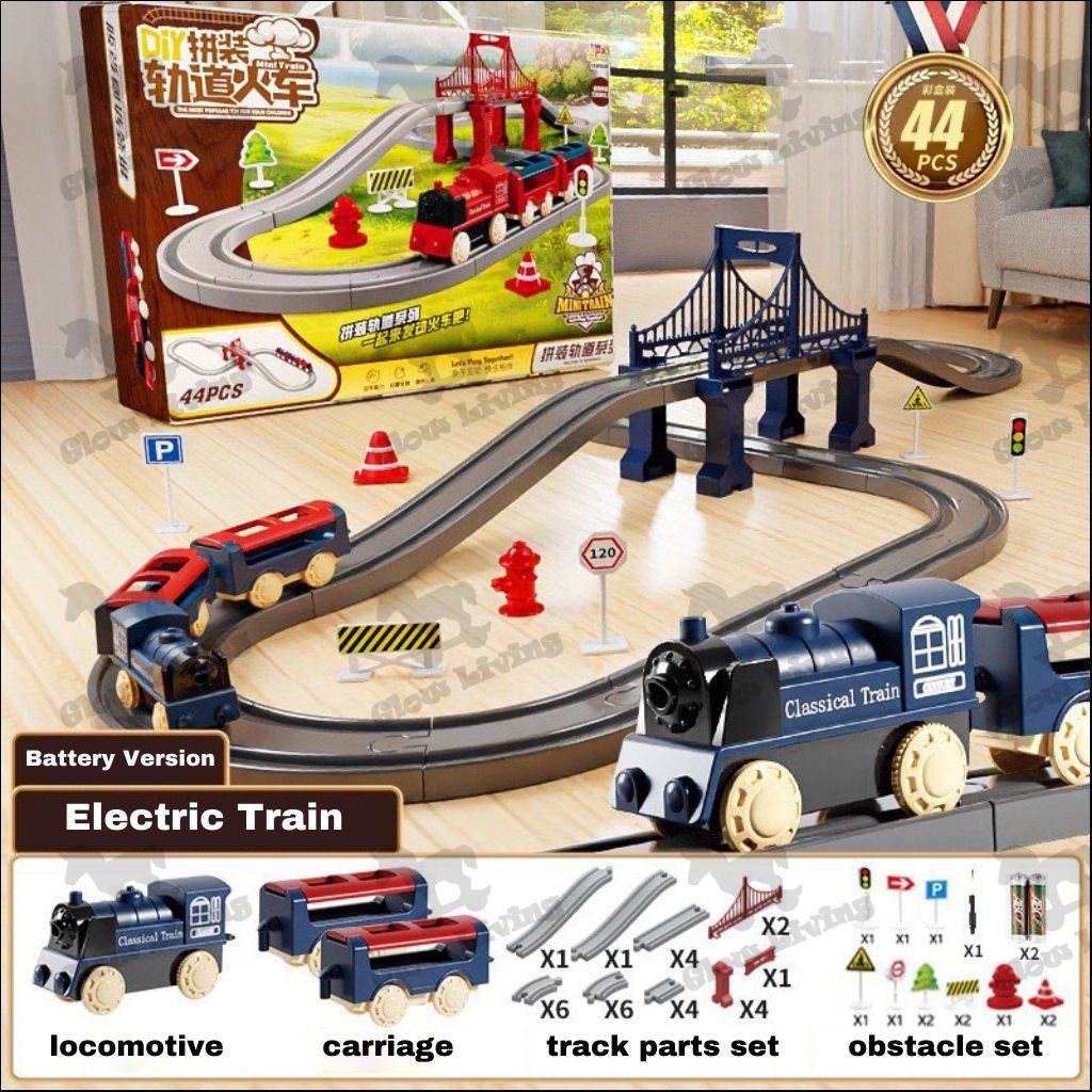 Electric High-Speed Train Small Train with Track Boy's Bullet Train ...