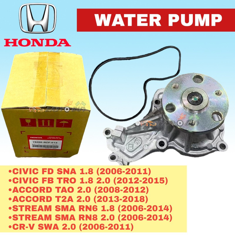 ORIGINAL JAPAN HONDA WATER PUMP - CIVIC FB FD SNA TRO 1.8 / ACCORD TAO ...