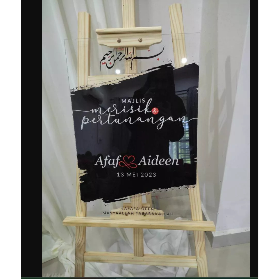 Wedding Welcome Board Personalised | Papan Selamat Datang Perkahwinan ...