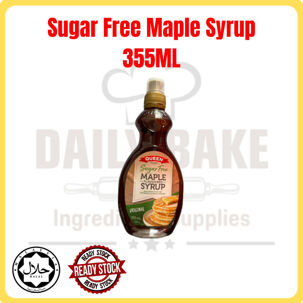 Queen Sugar Free Maple Flavoured Syrup 355ML/Ingredients/Bahan-bahan/材料 ...