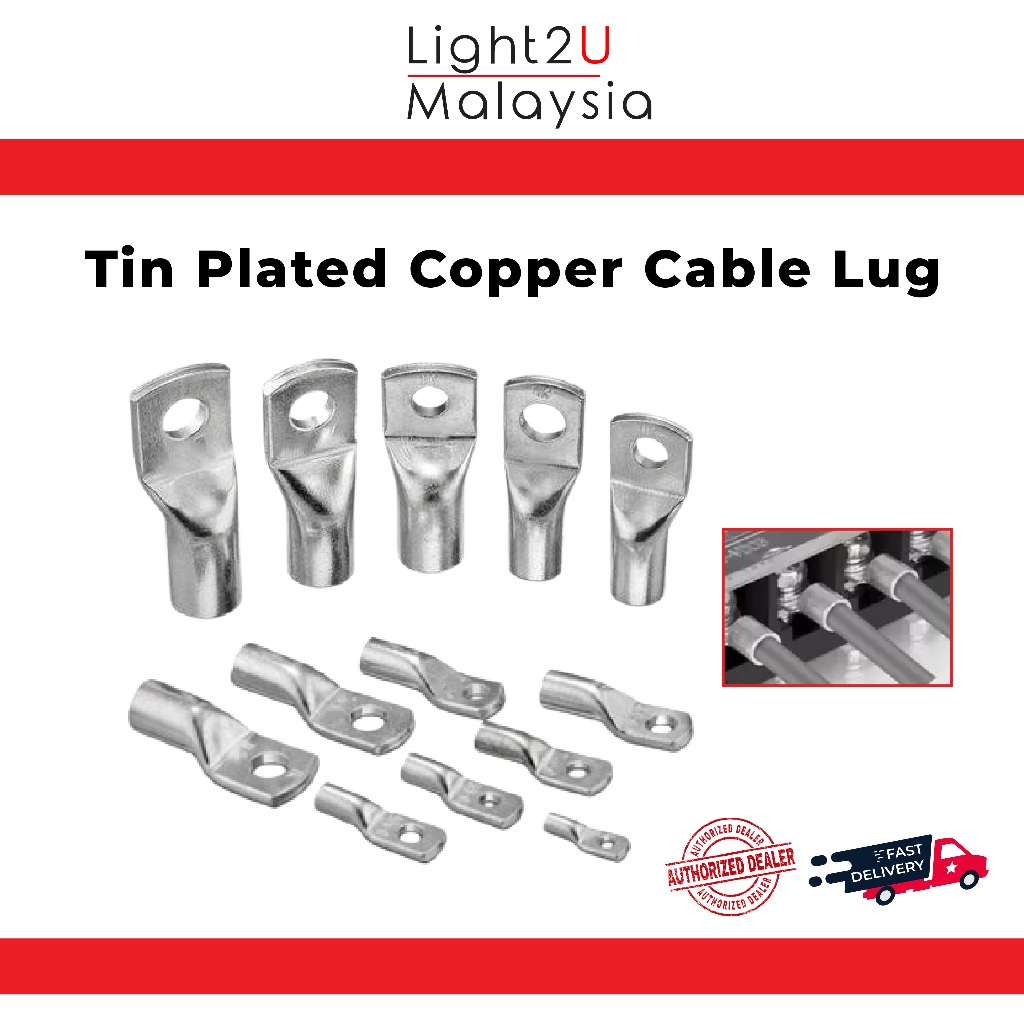 Tin Plated Copper Cable Lug 6MM 10MM 16MM(100Pieces Pack) | Shopee Malaysia